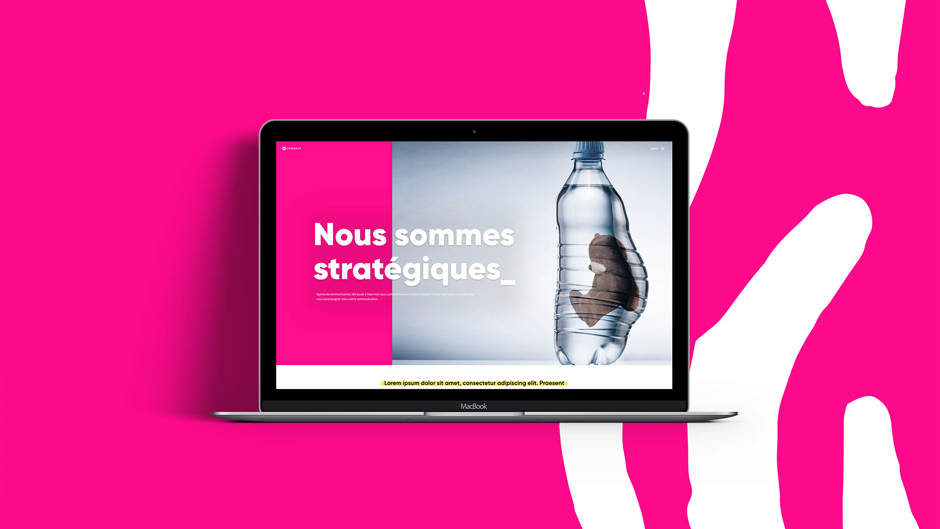 Site internet de l'Agence Comback - Chloé Bis - Graphiste Webdesign